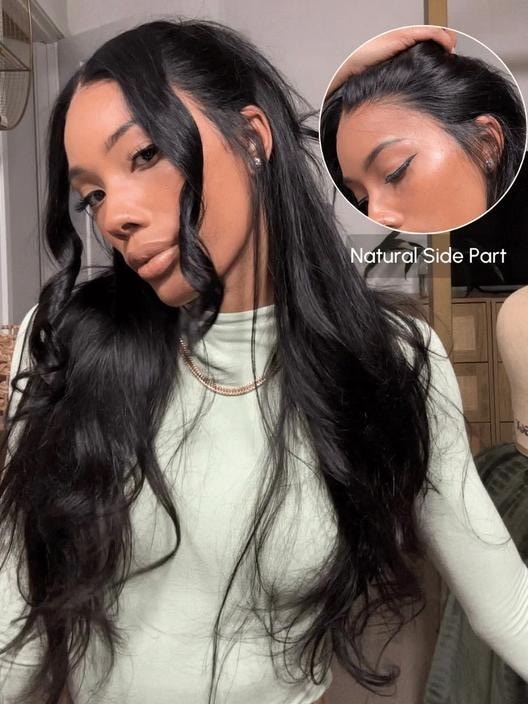 UNice Glueless Sans Colle 13x4 Lace Front Body Wave Perruque Pré ...