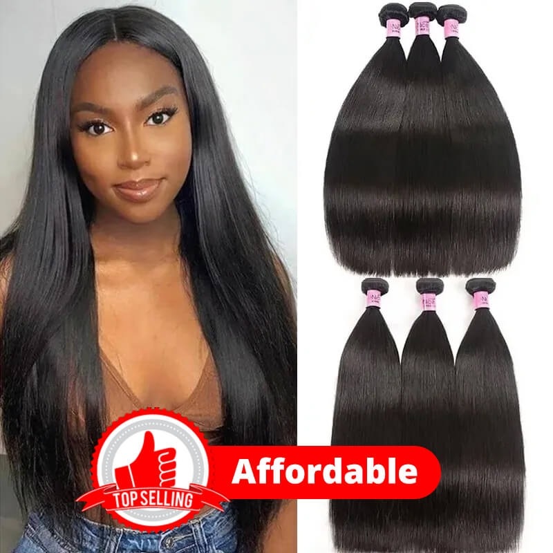 UNice Virgin Cheap 3 Bundles Brazilian Straight Hair Bundles for Sale